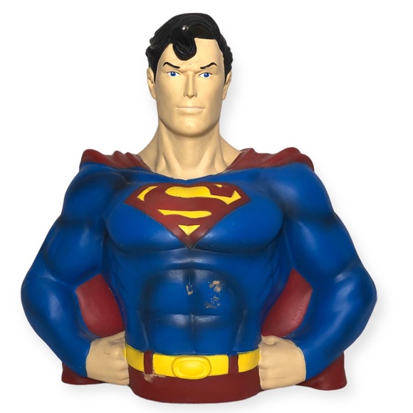 Warner Bros. | Other | Superman Bust Bank Warner Bros Monogram Plastic ...